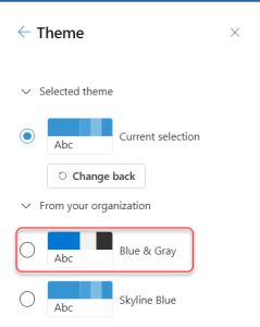 Add custom themes in SharePoint
