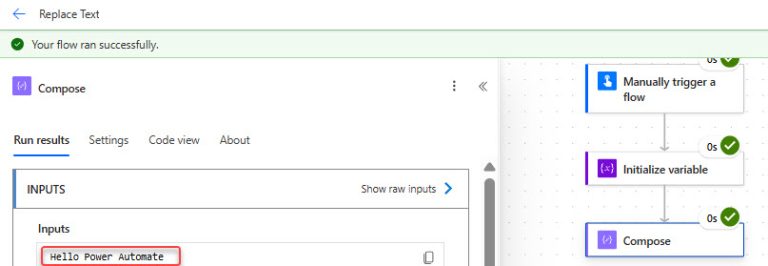 Replace Text and Characters in Power Automate