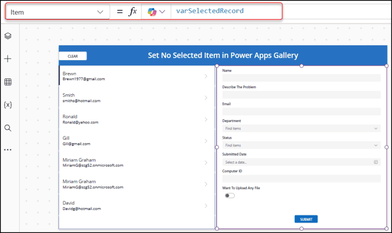 How to Set No Selected Item in a Power Apps Gallery? – Learn SharePoint ...