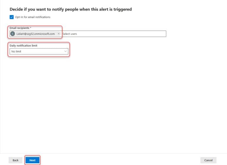 Set Alert Policies in Microsoft Defender Portal
