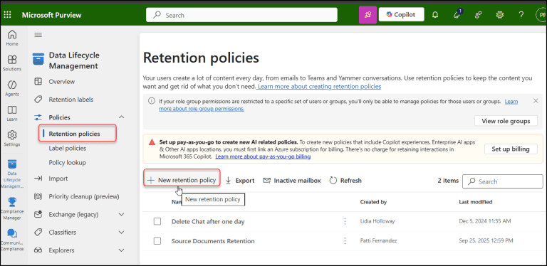 Create Site Retention Policies in SharePoint