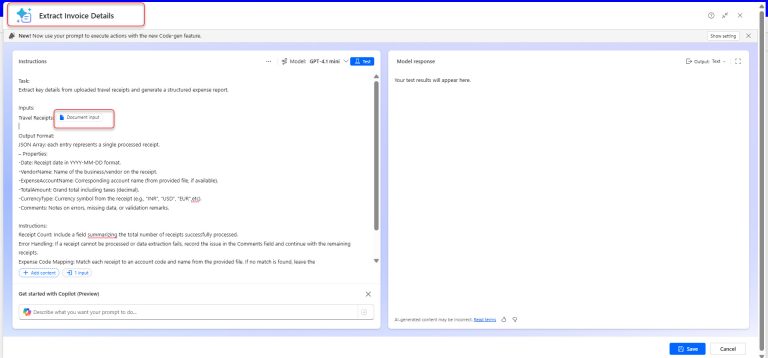 Convert Invoice to Excel Using AI Builder in Power Automate