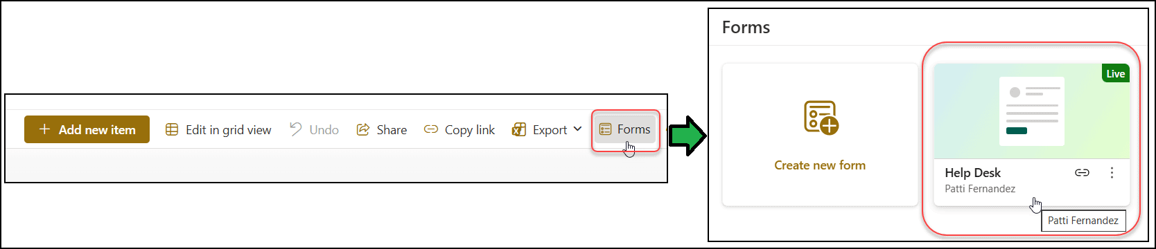 Create a New SharePoint List By Creating a Form