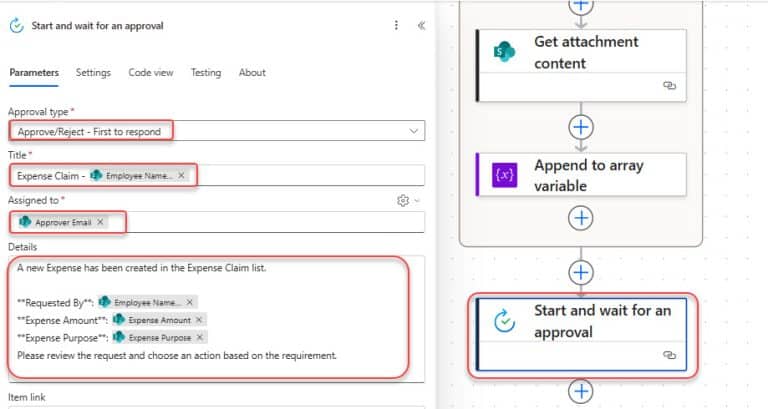 Add Attachments in Approval Using Power Automate