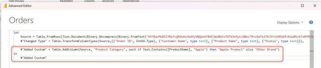 How to Add Column If Contains in Power Query Power BI