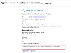 Start and Wait for an Approval of Text in Power Automate