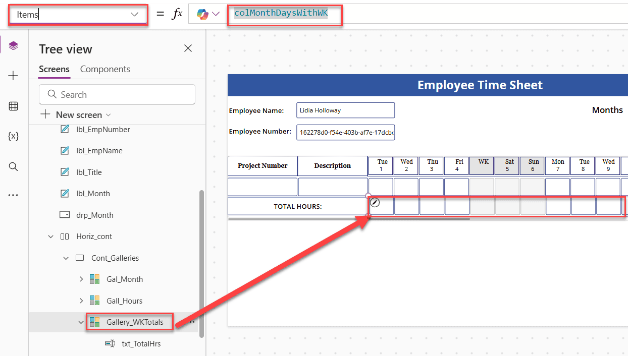 Create a Monthly Timesheet in Power Apps [Step by Step]