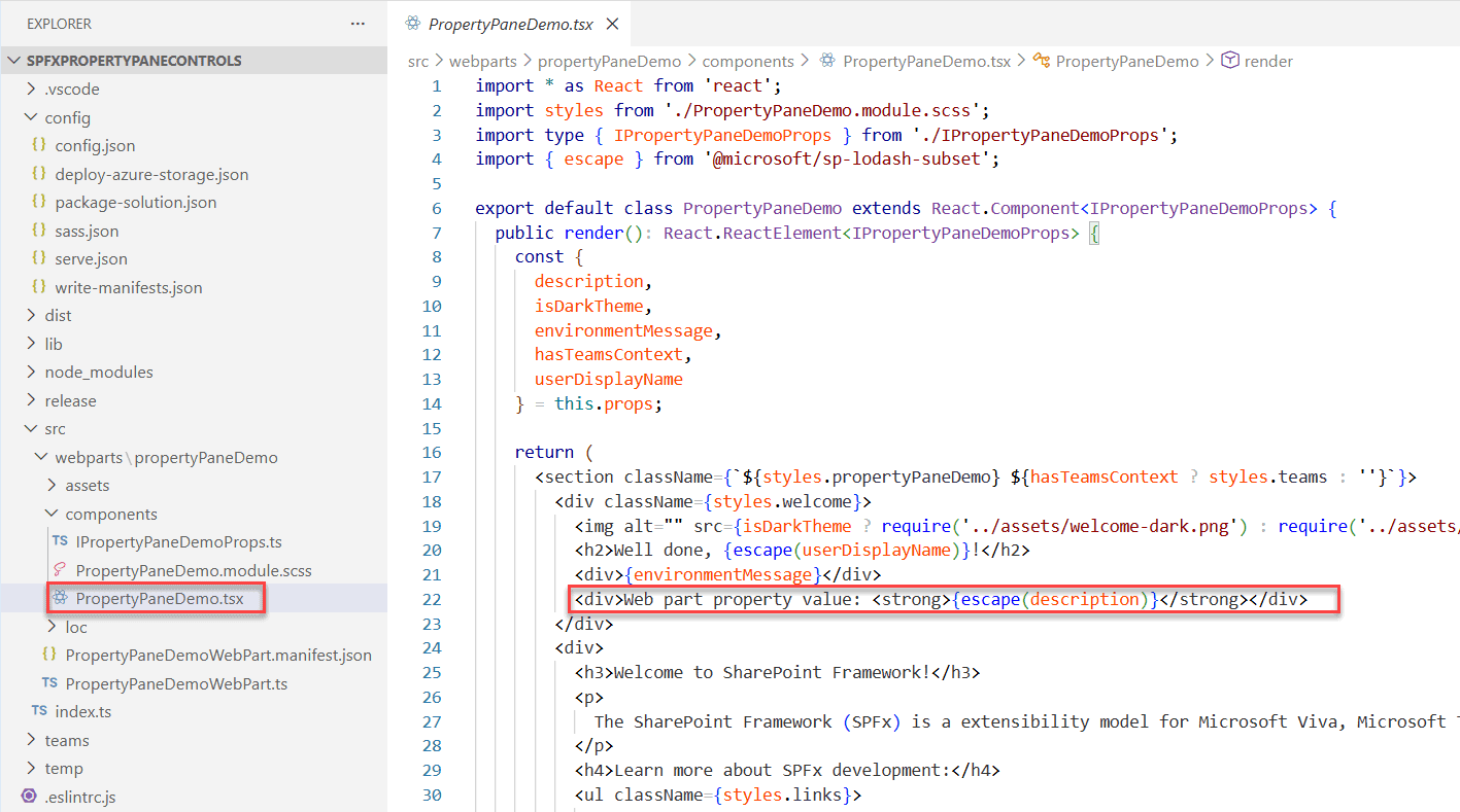 How to Add Custom Controls in SPFx Property Pane