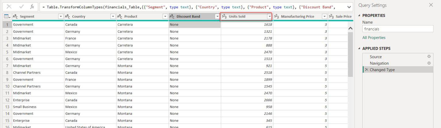 Change Data Types in Power BI Using Power Query