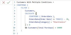 Count Data with Multiple Filter Conditions in Power BI DAX